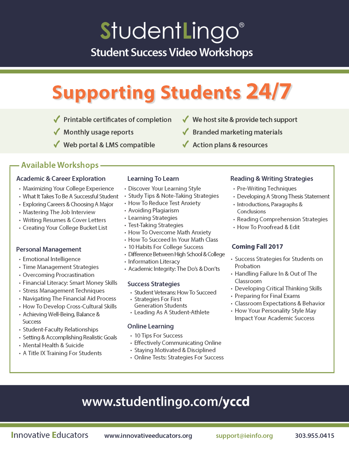 STUDENT LINGO FLYER | Yuba College