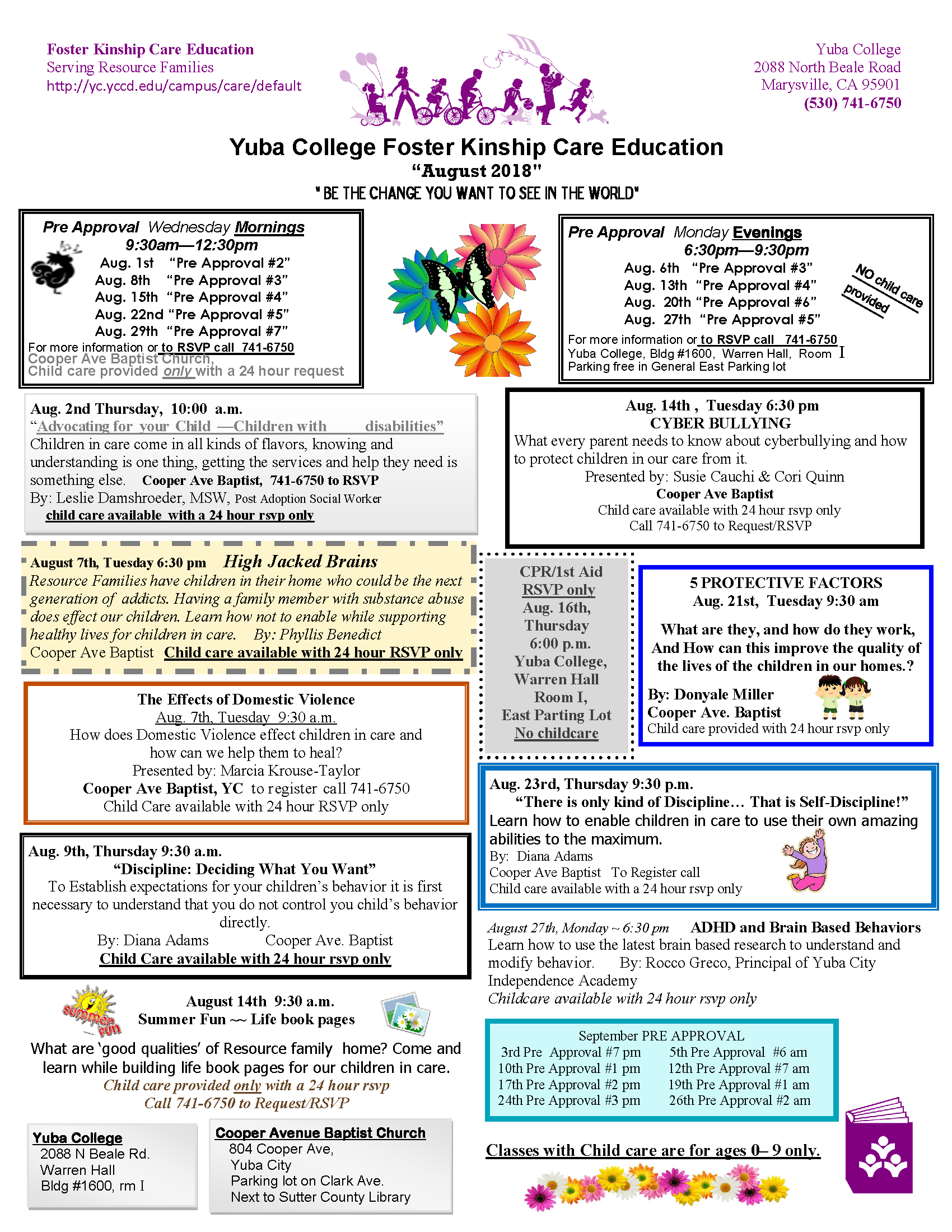 Foster Care Flyer – August 2018 | Yuba College