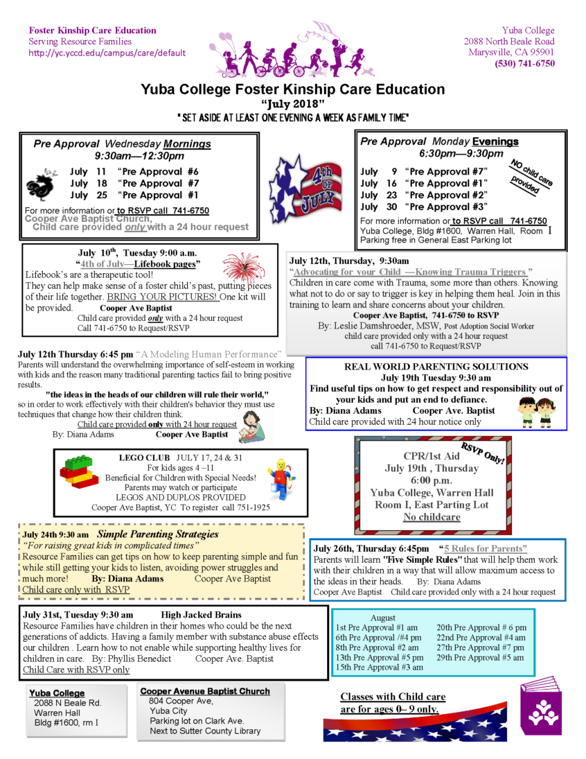 Foster Care Flyer – July 2018 | Yuba College