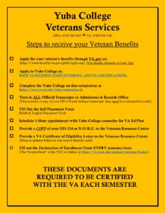 New VA Student Checklist – Goldenrod | Yuba College