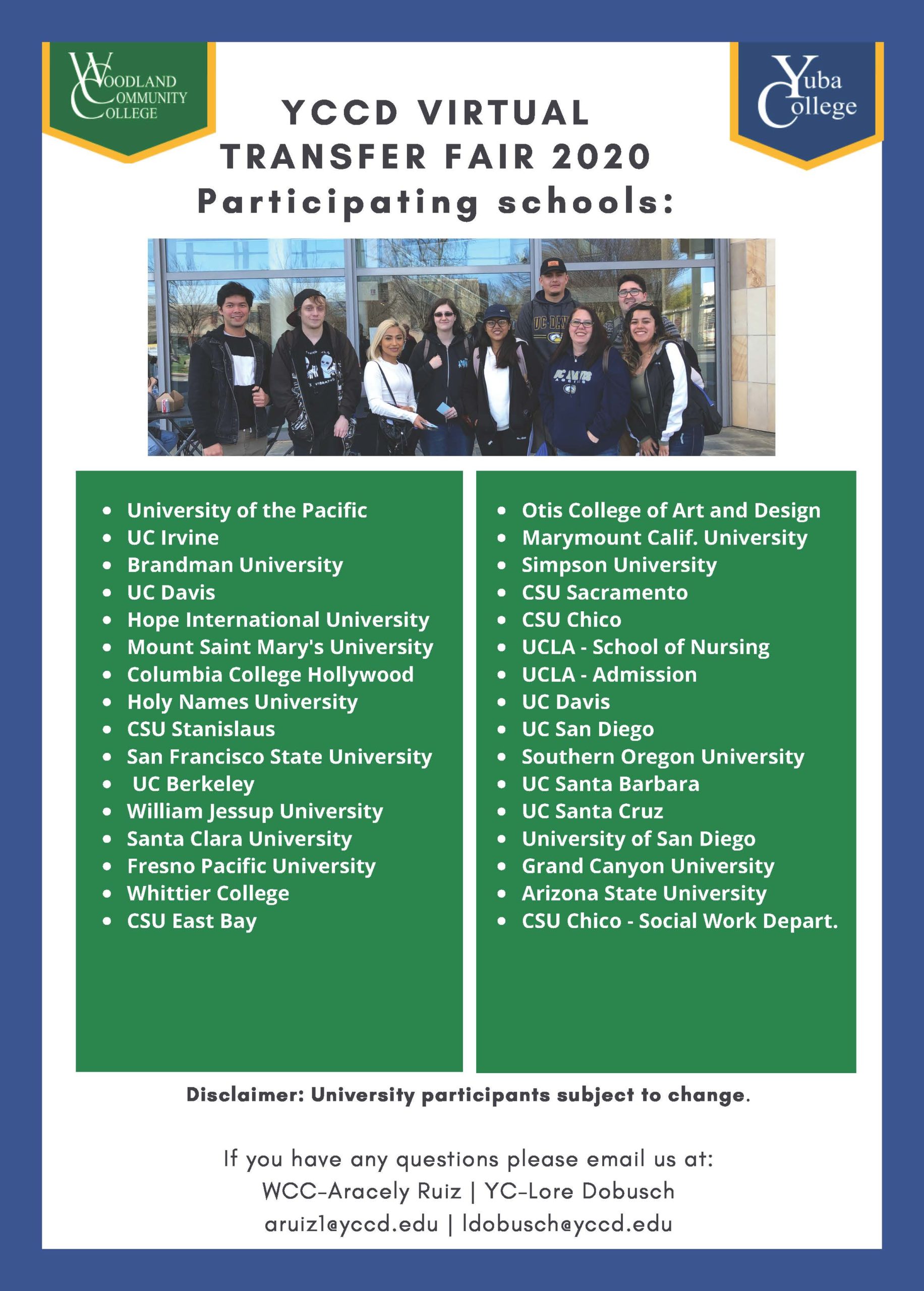 YCCD Transfer Fair Flyer with Link for RSVP_Page_2 | Yuba College